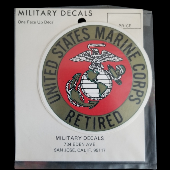 USMC | Other | Vintage Retired Usmc Silkscreen Decal | Poshmark